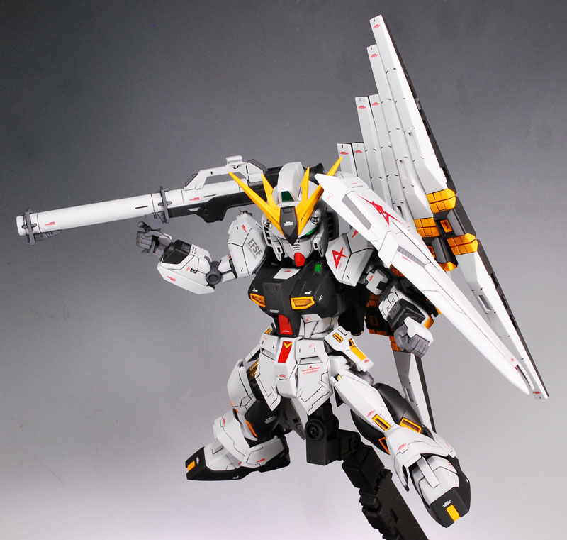 Custom Build: SD x HG RX-93 nu Gundam