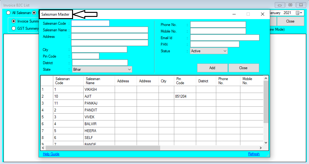 Invoice B2C List Report help Guide