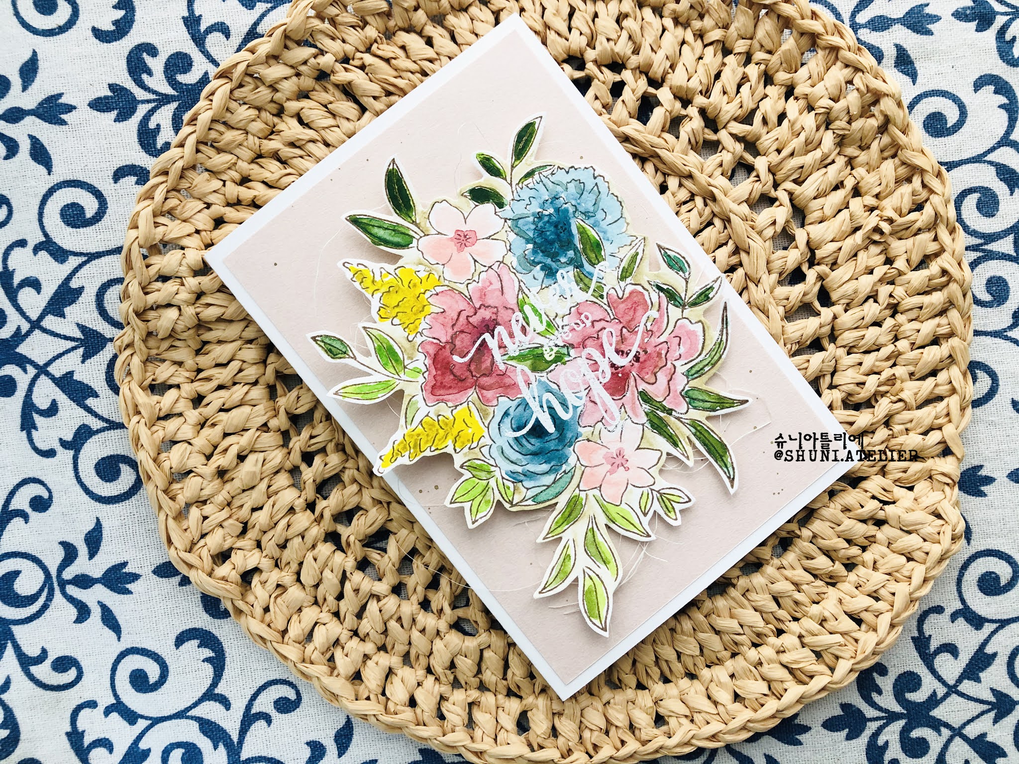 Floral cluster card