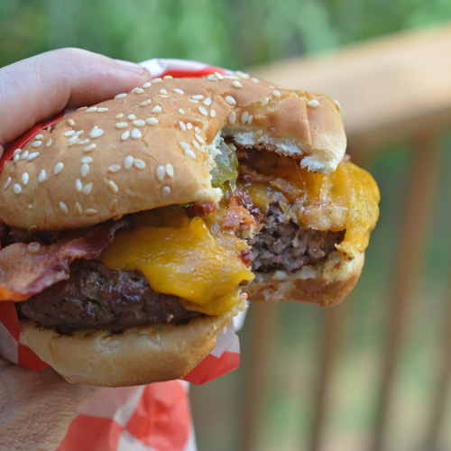 Half-Pound Cowboy Burgers on the Grill