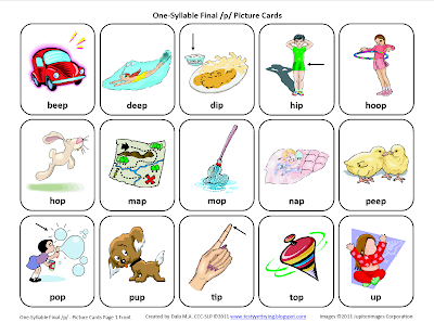 Testy yet trying: Final P: Free Speech Therapy Articulation Picture Cards