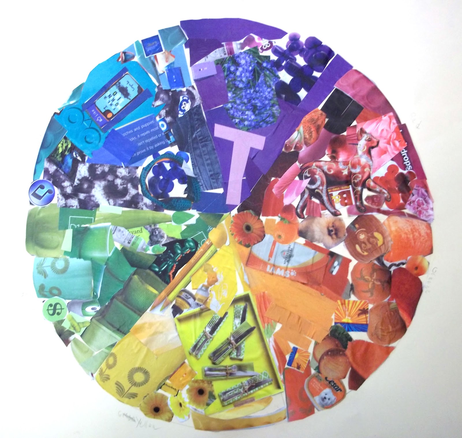 Monument Valley Regional Middle School Art Class: Color Wheel Collage ...