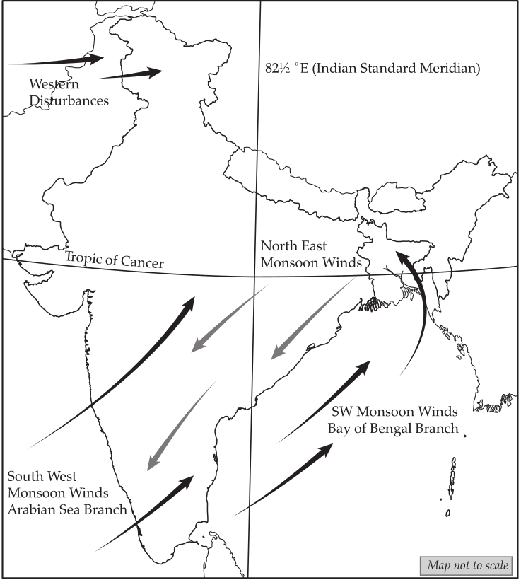 Revision Notes for Map of India Class 10 Geography ICSE