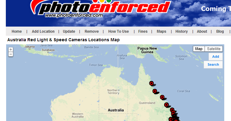 Australia Red Light & Speed Camera Locations