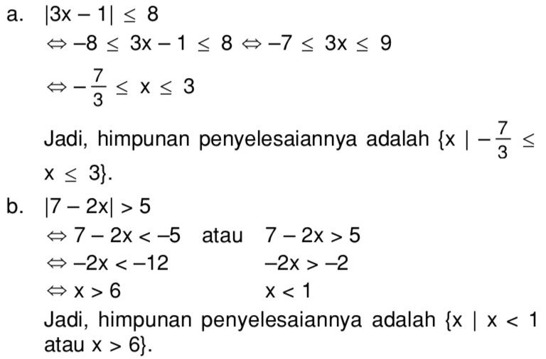 Kumpulan Contoh Soal Contoh Soal Himpunan Penyelesaian Pertidaksamaan