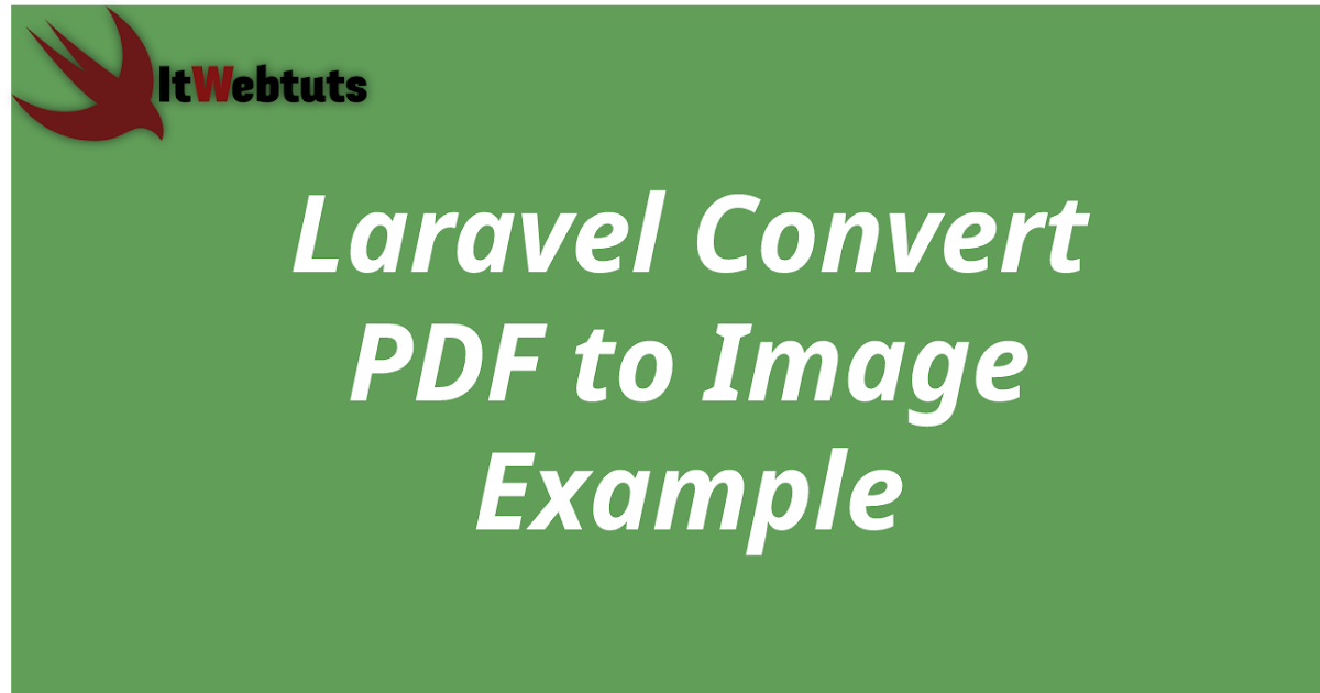 Laravel Convert PDF to Image Example