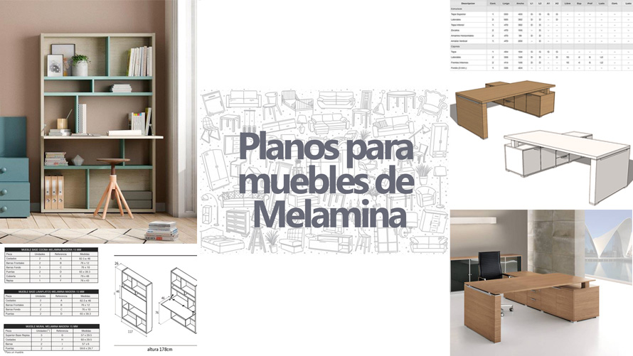 Planos para armar muebles de melamina | Planos en PDF
