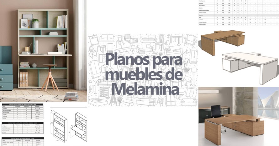 Planos para armar muebles de melamina | Planos en PDF
