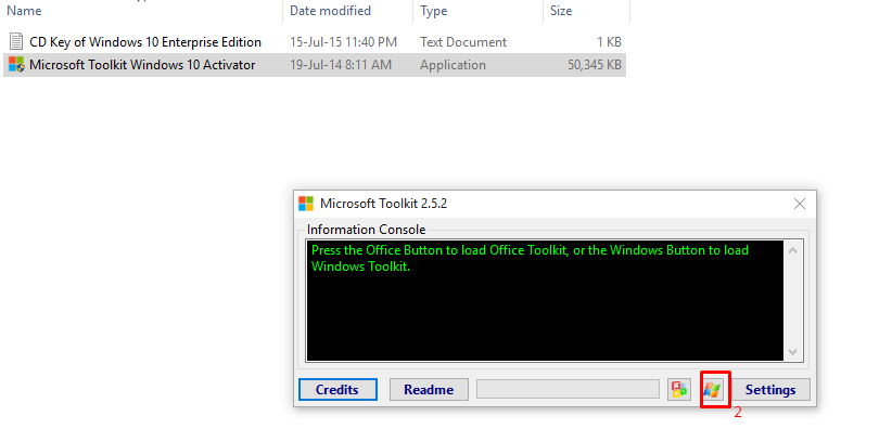 Windows 10 Enterprise Activator MS toolkit 2.5.2