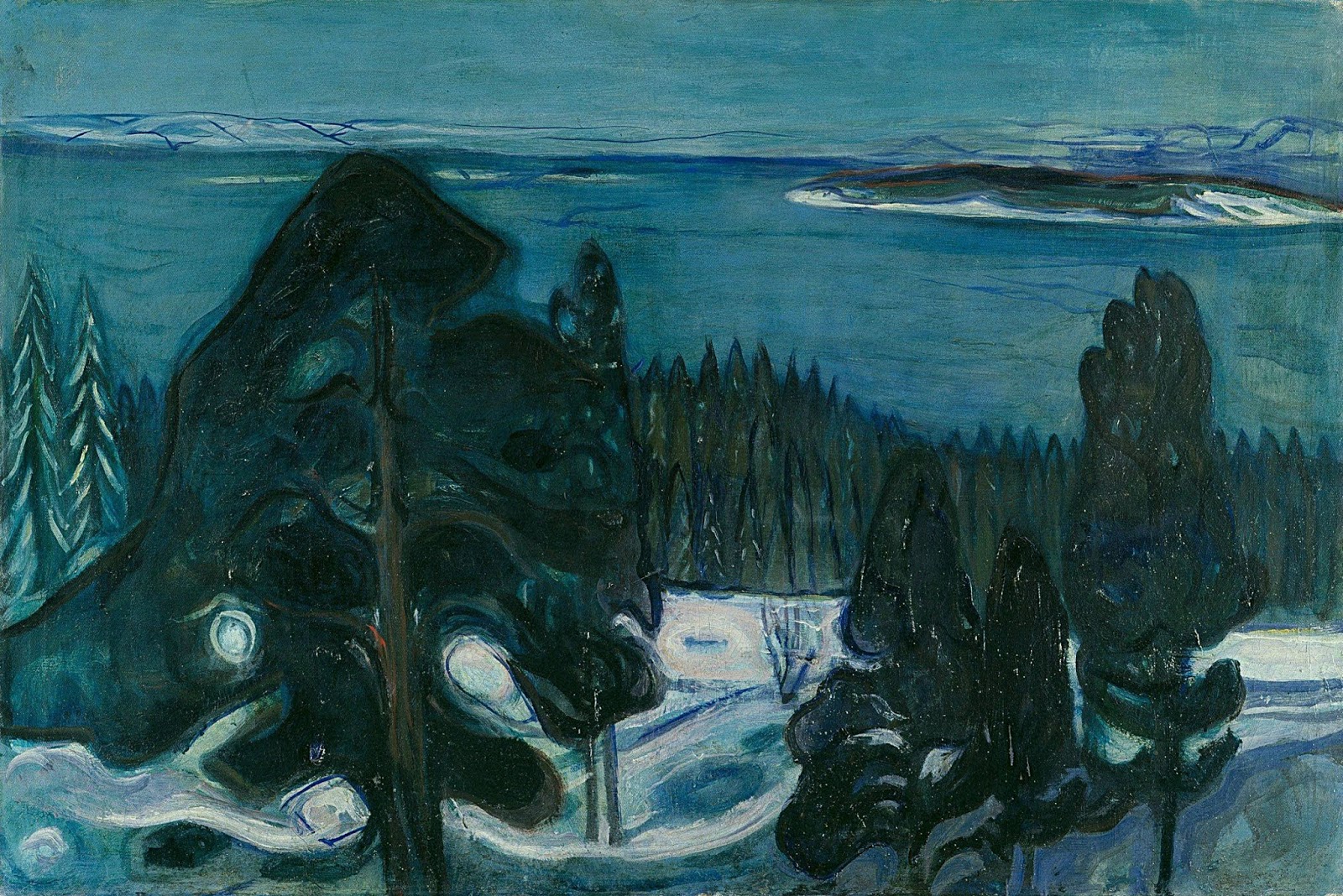 Damn Fine Art: Edvard Munch. Winter Night ('Vinternatt’/ 'Winternacht ...