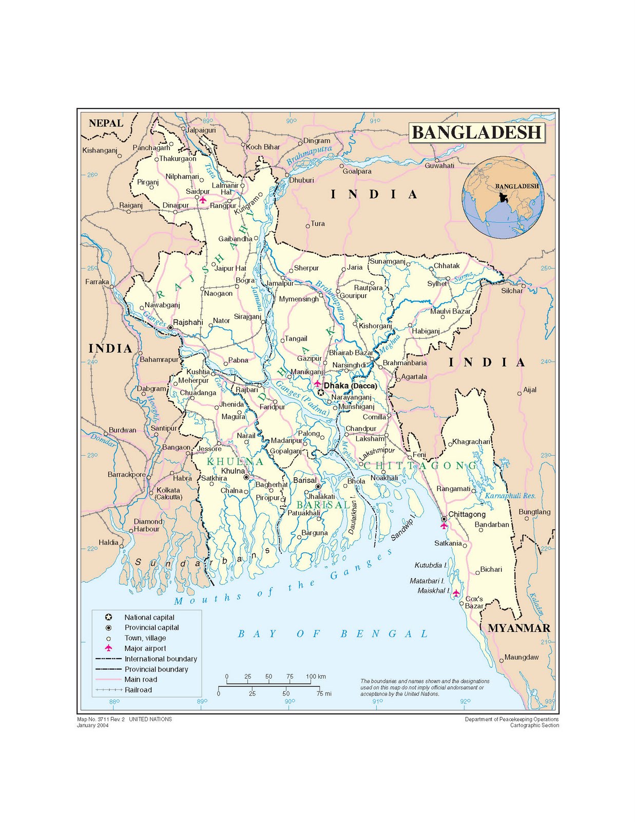 Bangladesh: Map of Bangladesh
