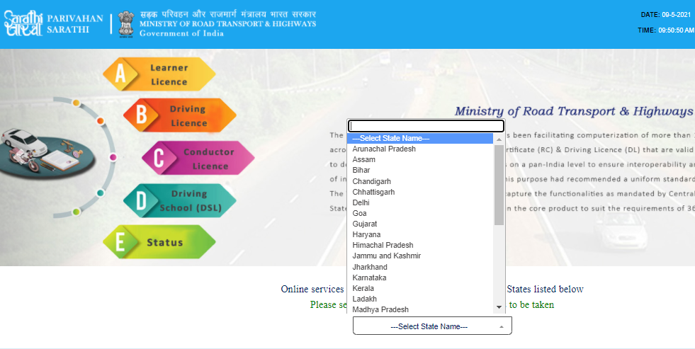 Check Your Learner Licence Status - Sarathi Parivahan Check Your Learner Licence Status - Sarathi Parivahan