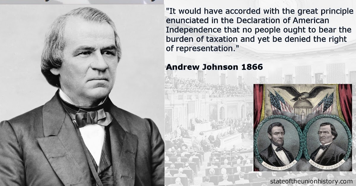 State of the Union History: 1866 Andrew Johnson - Section 3 of the 14th ...