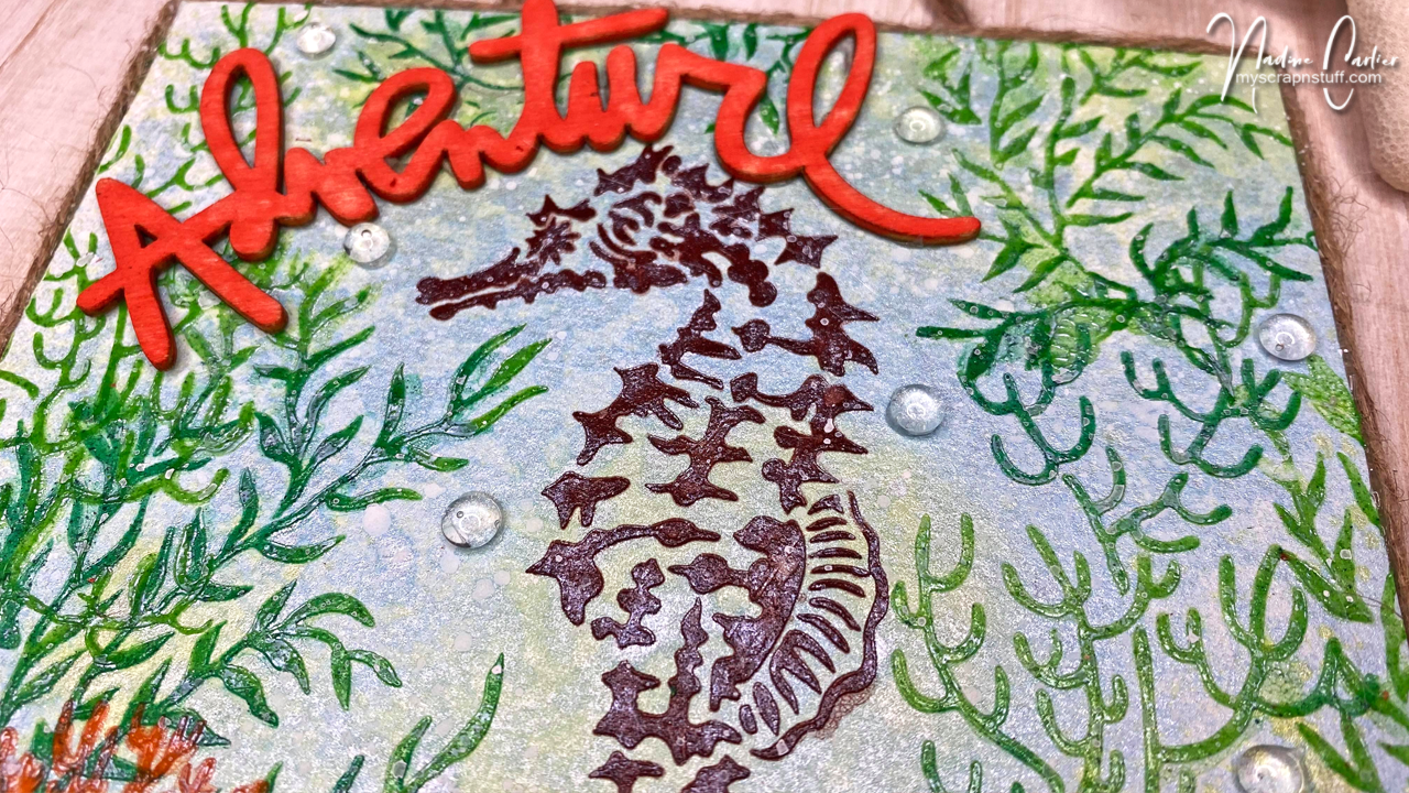 How To Create An Ocean Scene Canvas Using Stencils ~ Nadine Carlier