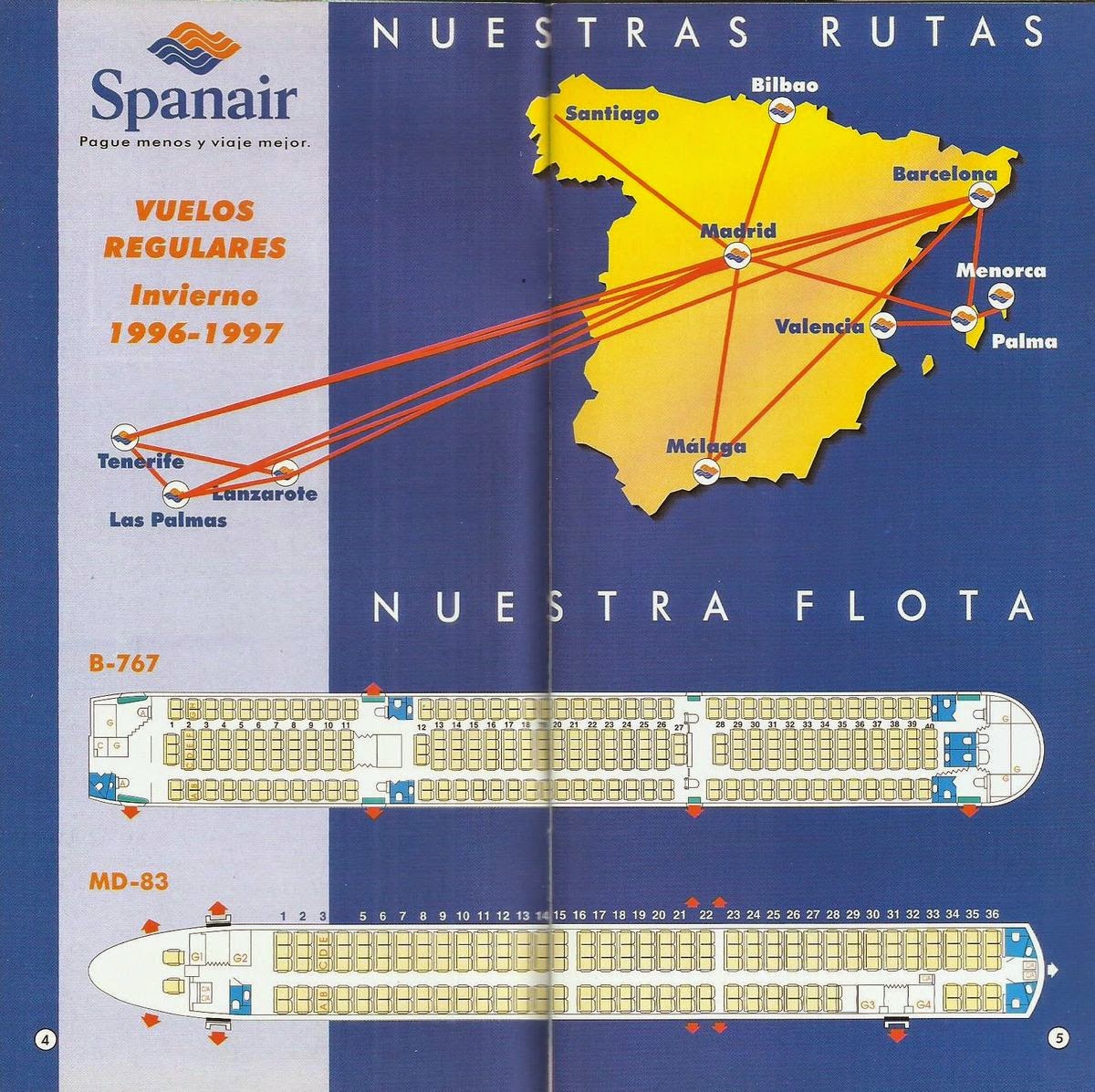 Airline memorabilia: Spanair (1996/1997)