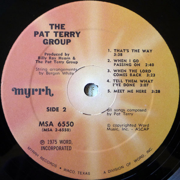 100 Greatest CCM Albums of the '70s: #43 THE PAT TERRY GROUP by the Pat ...