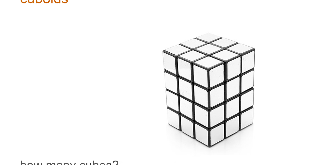 MEDIAN Don Steward mathematics teaching: rubik cuboids and cubes