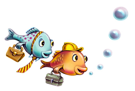 Debbie Palen Illustration: Fish at Work