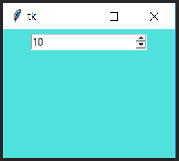 Tkinter Spinbox in Python