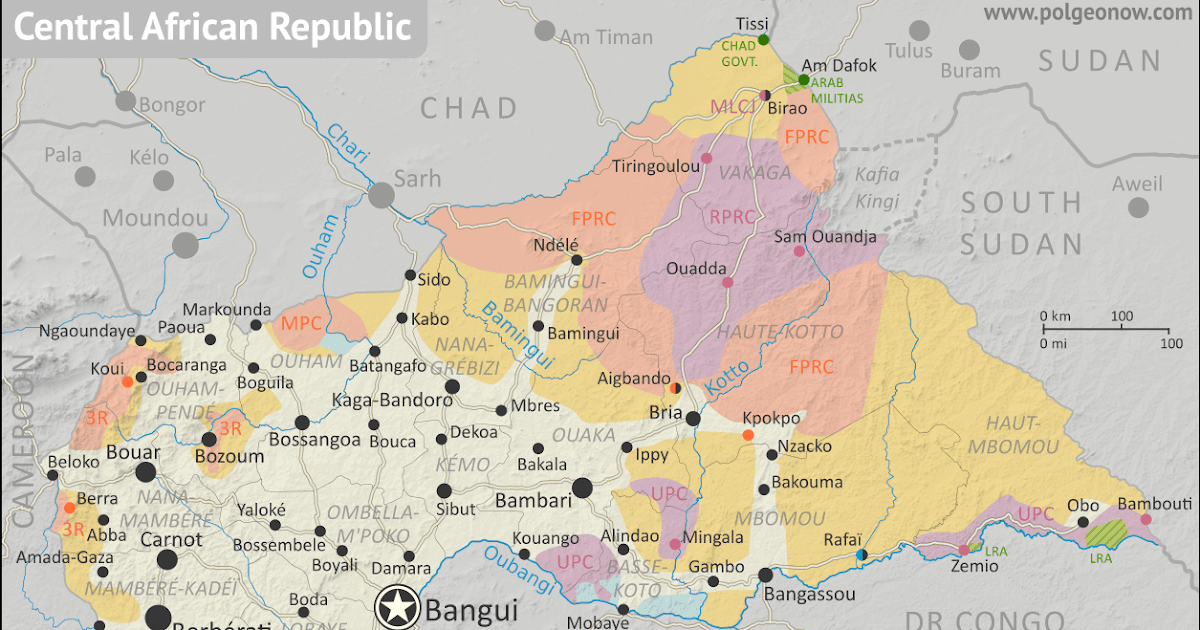 Central African Republic Control Map & Timeline - July 2021 - Political ...