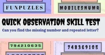 Observational Quiz Test: Quick Picture Puzzle Challenges!