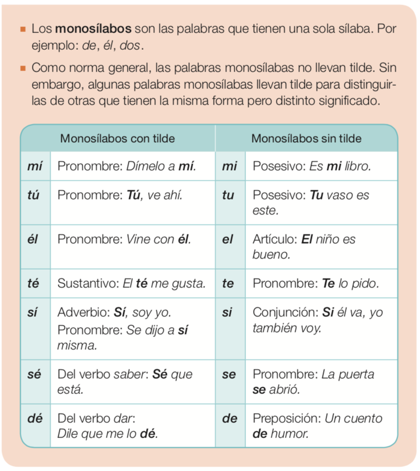 SUPER AL: LOS MONOSÍLABOS