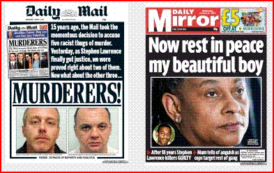 Jon Slattery: Stephen Lawrence murder verdict dominates news