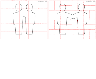 Four grid: Free printable Friend grid line drawing worksheet/activity ...