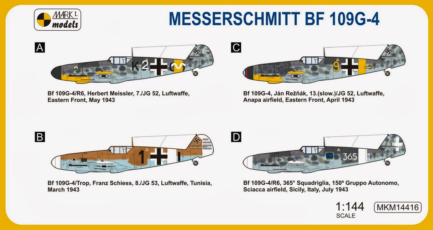 Kampfgruppe 1/144: 1/144 Bf-109 G-4 - Mark I Models