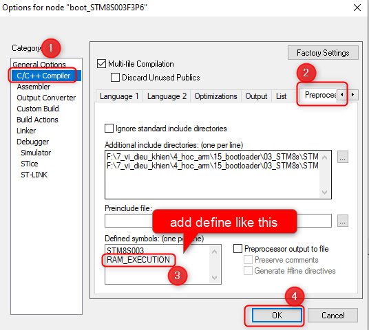 Bài 15: Bootloader STM8S với IAR. - chia sẻ các vấn đề điện tử