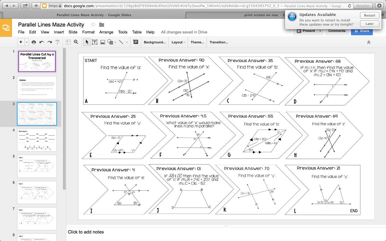 Parallel Lines INB Sneak Peek | Mrs. Newell's Math