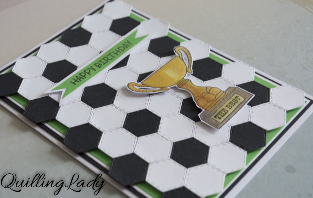 Quilling Lady: Football birthday card