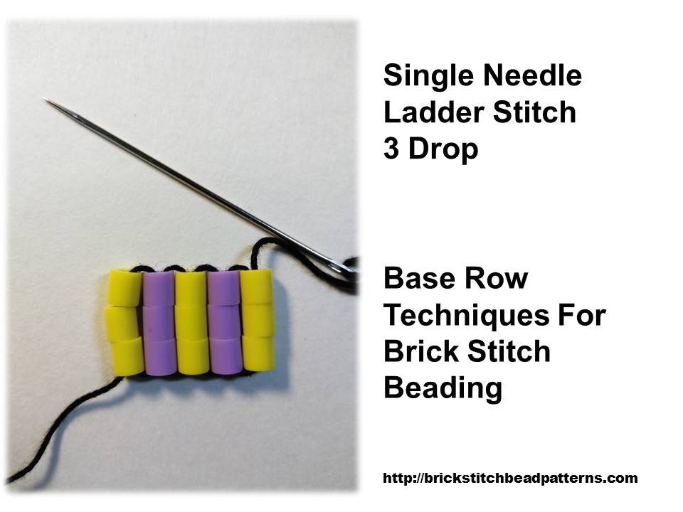 Brick Stitch Bead Patterns Journal: Single Needle Ladder Stitch 3 Drop ...