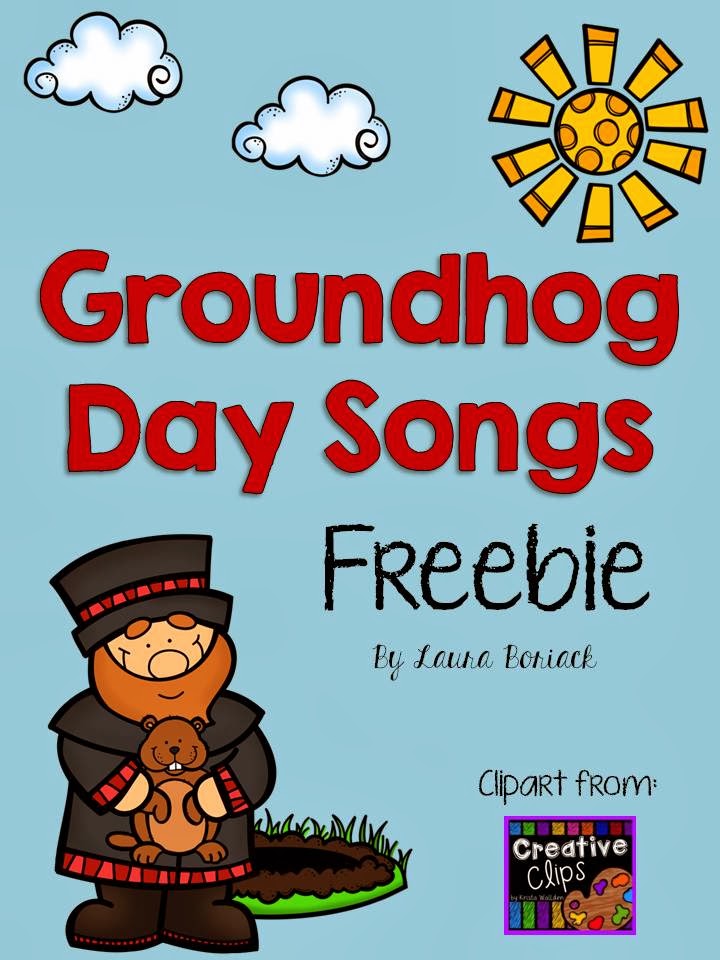 Over the 1st Grade Rainbow: Groundhog Day Songs FREEBIE