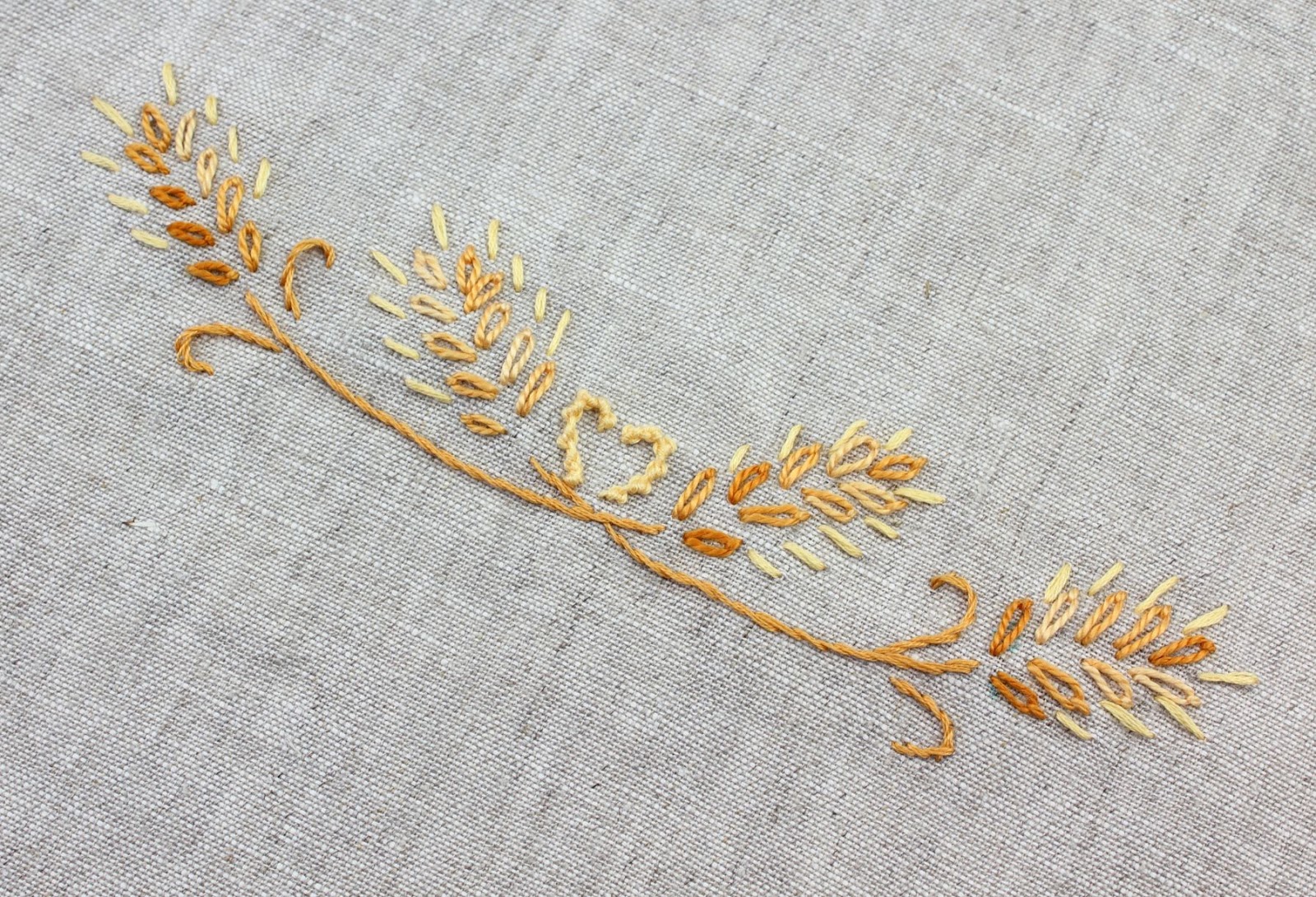 big B: Thanksgiving Embroidery Wheat Sheaf Border Project