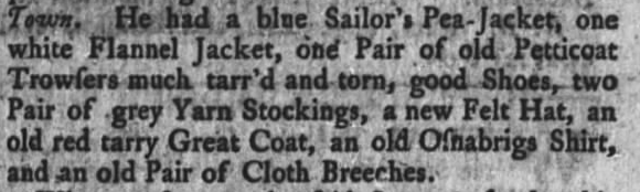 British Tars, 1740-1790: Origins of a Myth: Tarred Clothing