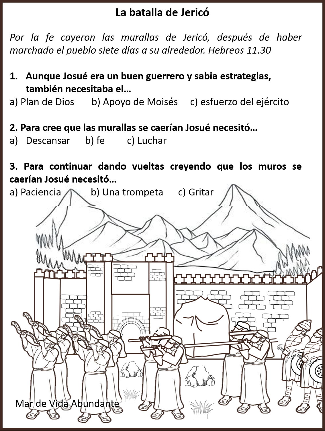 La batalla de Jericó. 🏰 Clase bíblica - Mar de Vida Abundante