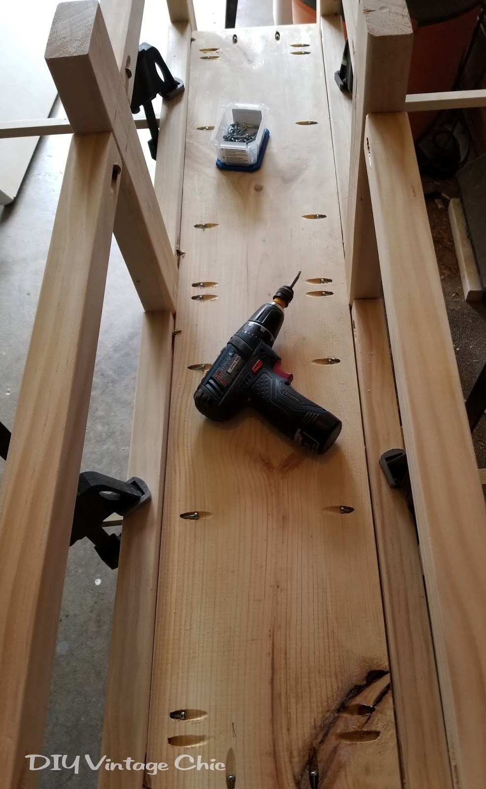 DIY Wine Crate Console Table