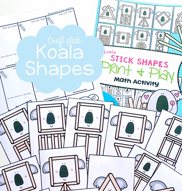 Koala Stick Shape Activities | From the Pond