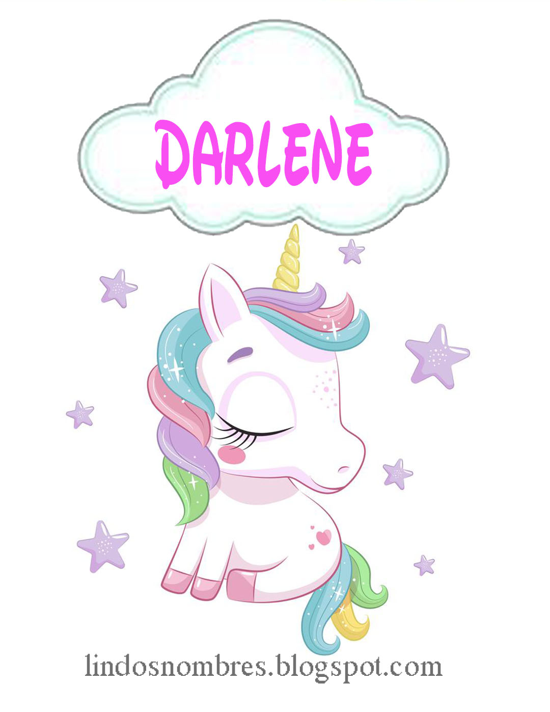 un poquito de todo: Unicornio con nombres de niñas