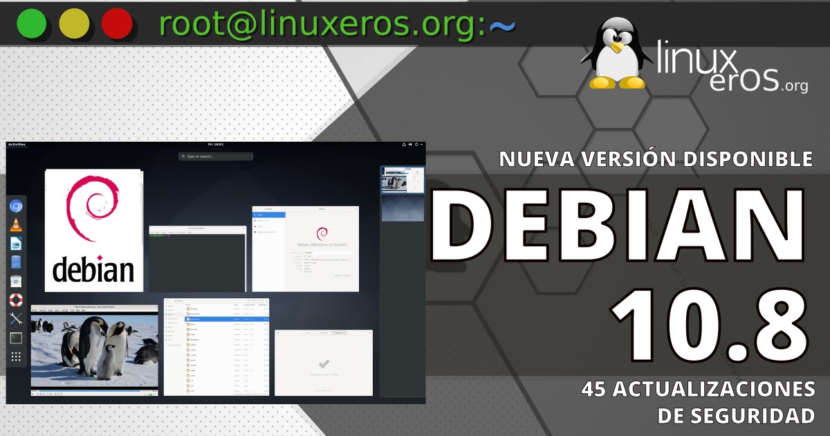 Debian 10.8 "Buster", con 45 actualizaciones de seguridad ~ Linuxeros