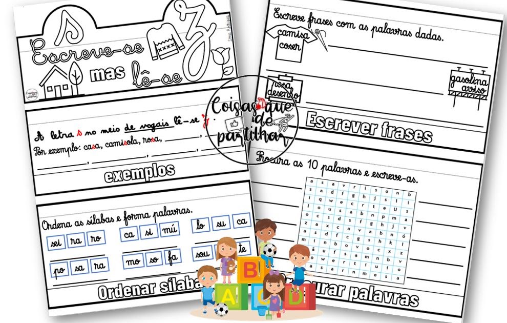 coisas que gosto de partilhar: Casos de leitura - Flipbook da letra s ...