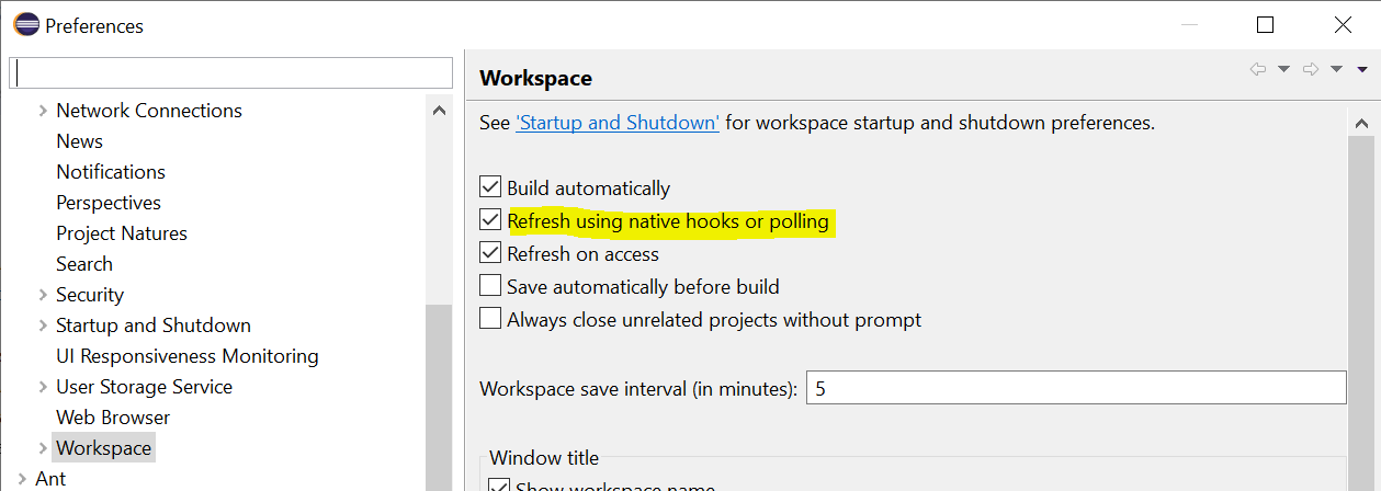 My Testing Thoughts: Eclipse: Refresh workspace automatically My Testing Thoughts: Eclipse: Refresh workspace automatically