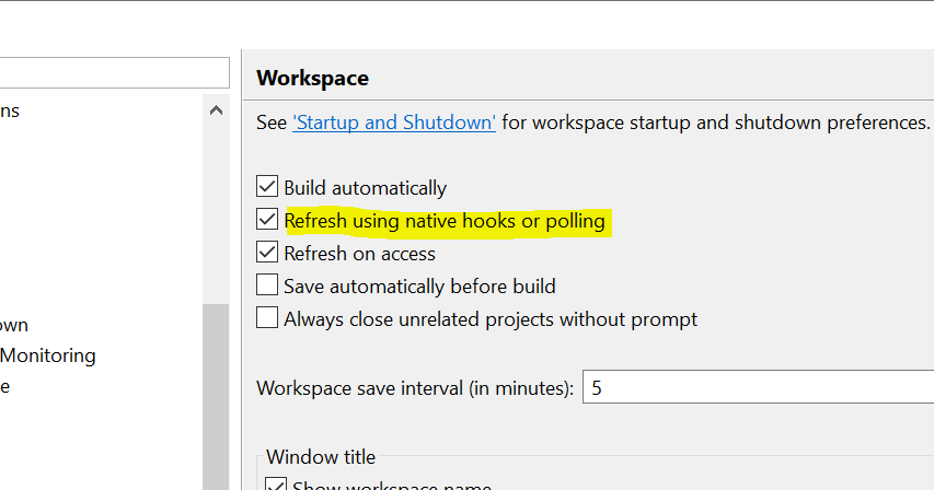 My Testing Thoughts: Eclipse: Refresh workspace automatically My Testing Thoughts: Eclipse: Refresh workspace automatically