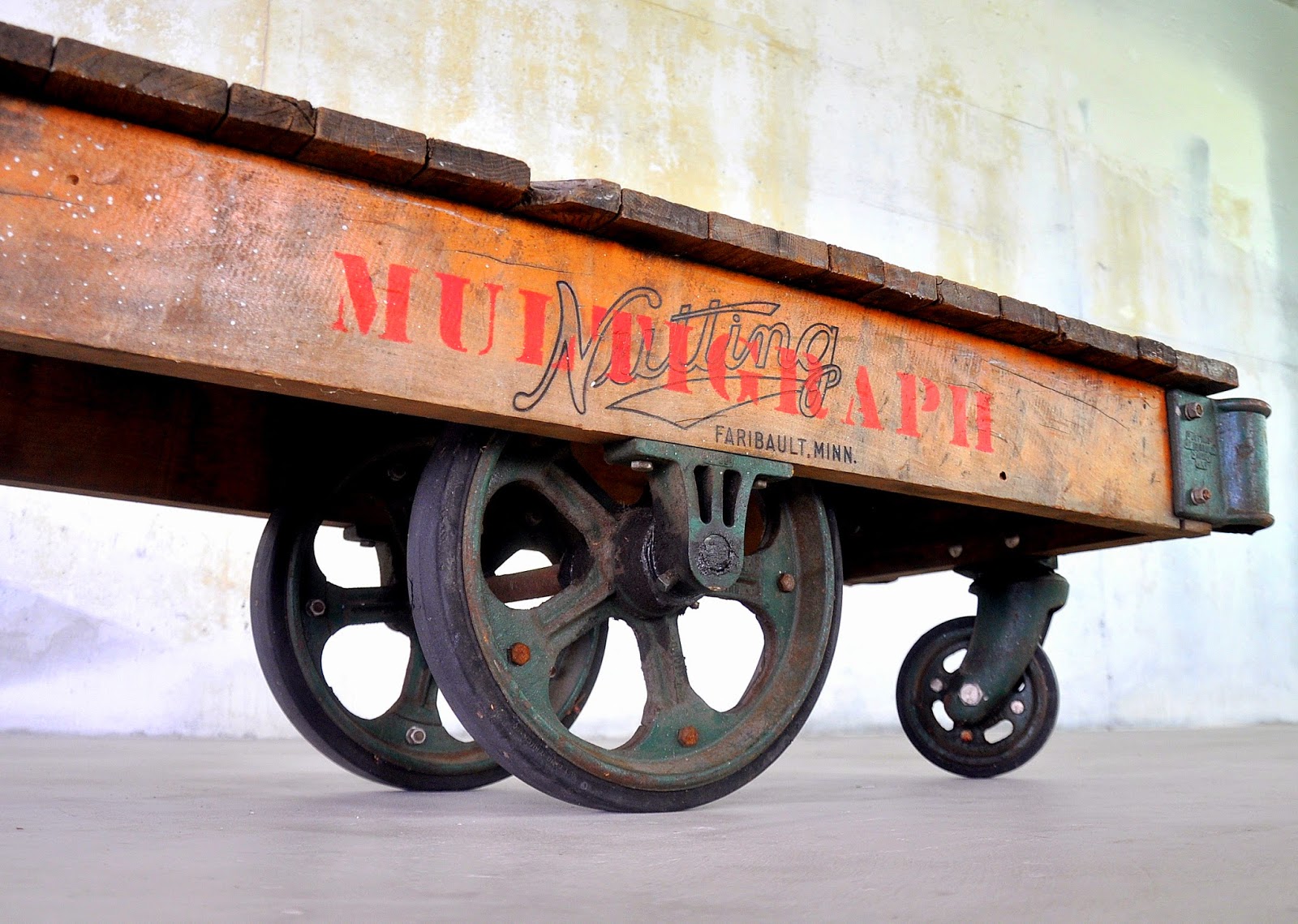 SELECT MODERN: Industrial Chic Reclaimed Wood Railroad Cart Coffee or ...