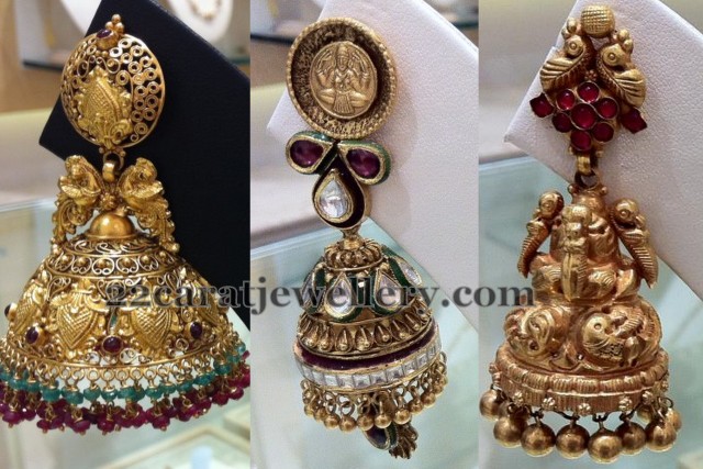Types of Gold Jhumkas - Jewellery Designs