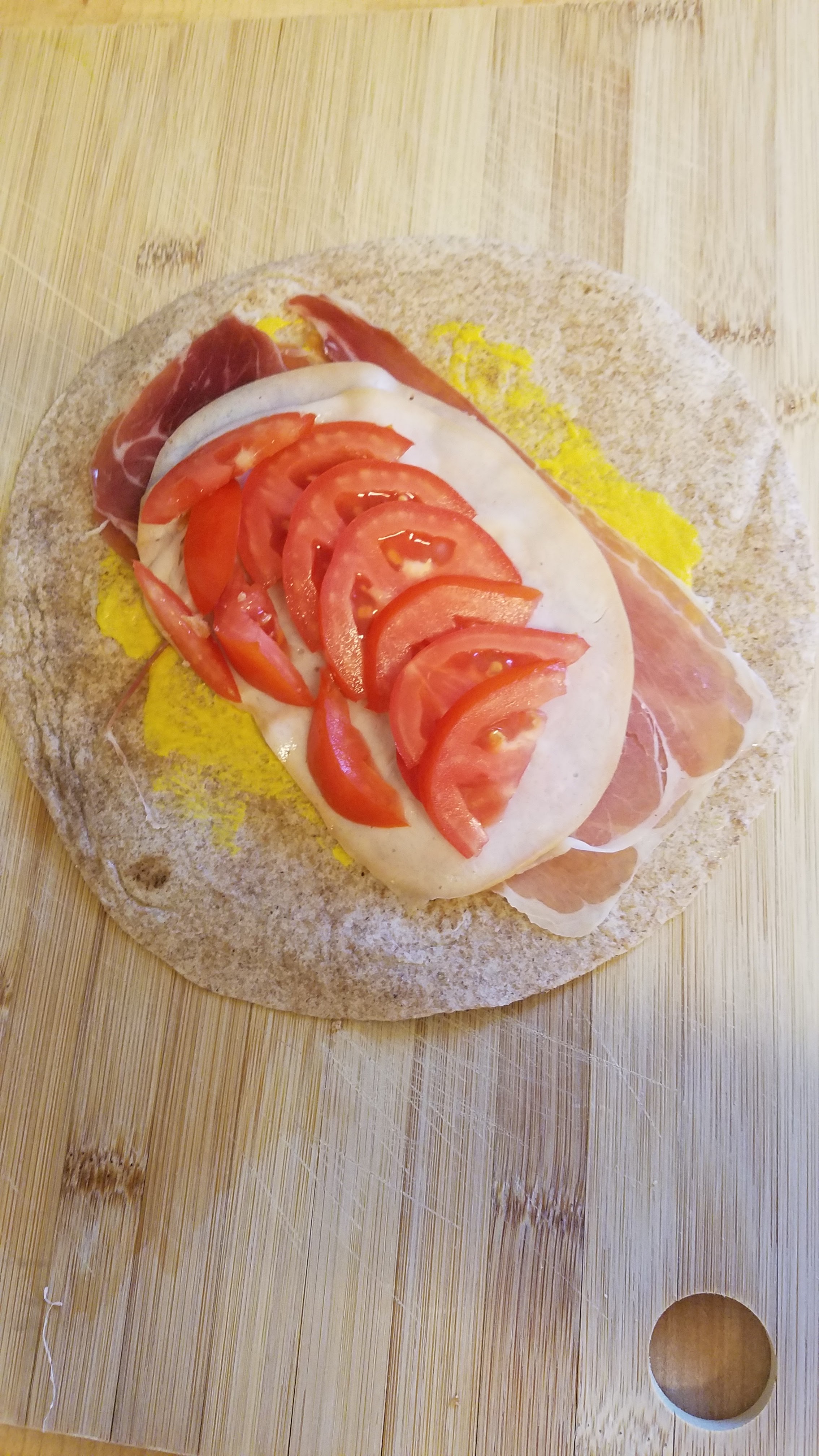 Whole wheat flour wrap.