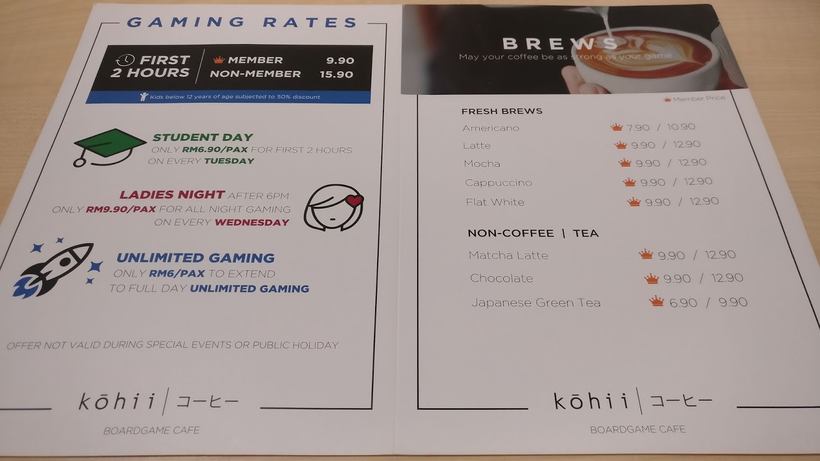 It's About Food!!: Kohii Board Game Cafe @ Lintang Sungai Pinang