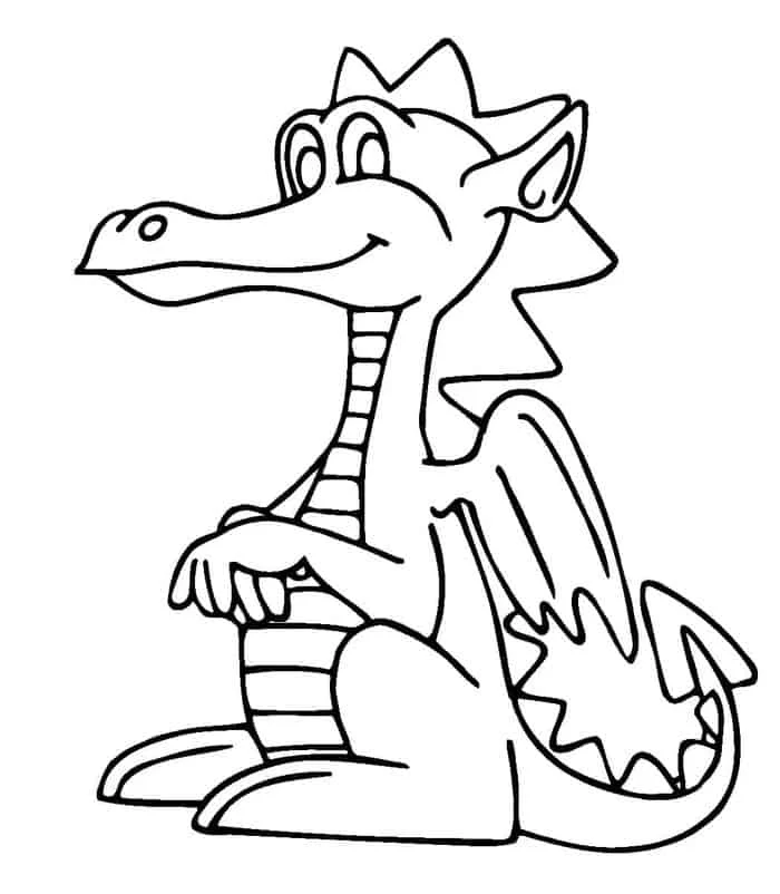 Dragon Coloring Pages For Kids - Yuk Sebar
