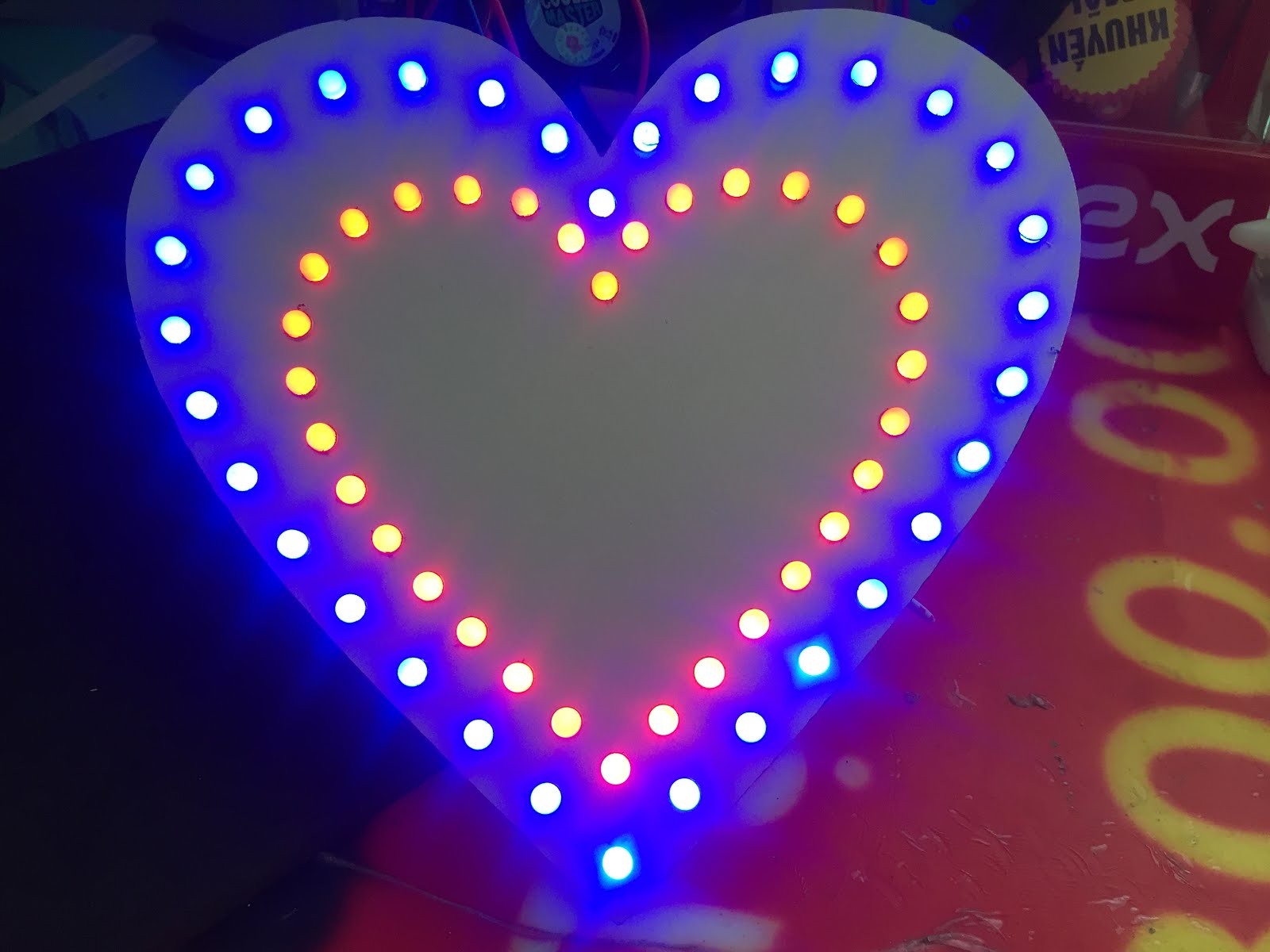 Hướng dẫn làm led trái tim đôi 64 Led 2 Vòng